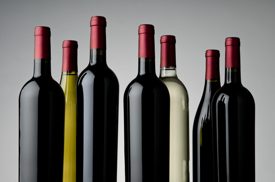 No Label Wine Bottle